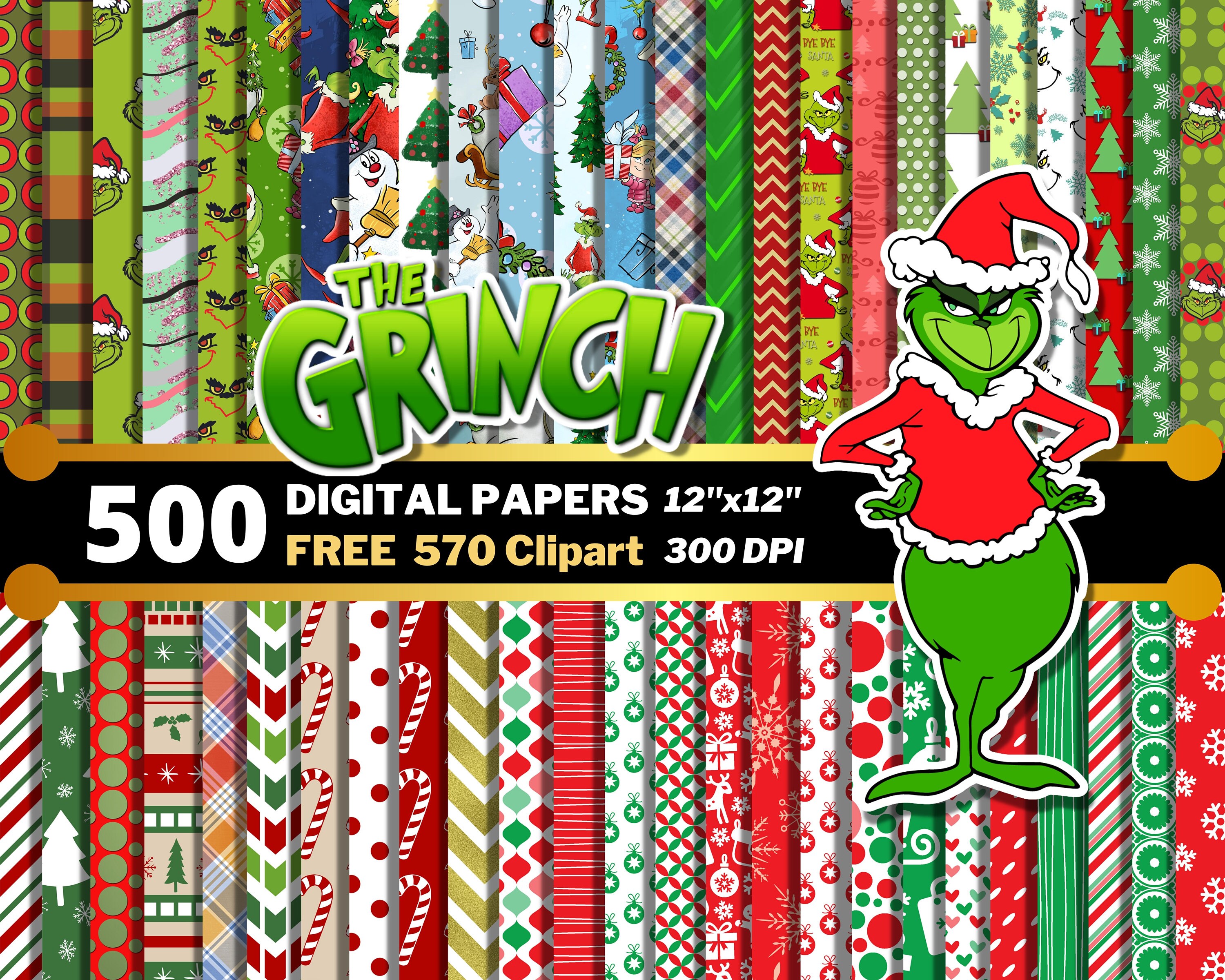 Digital Grinch Pattern - Etsy