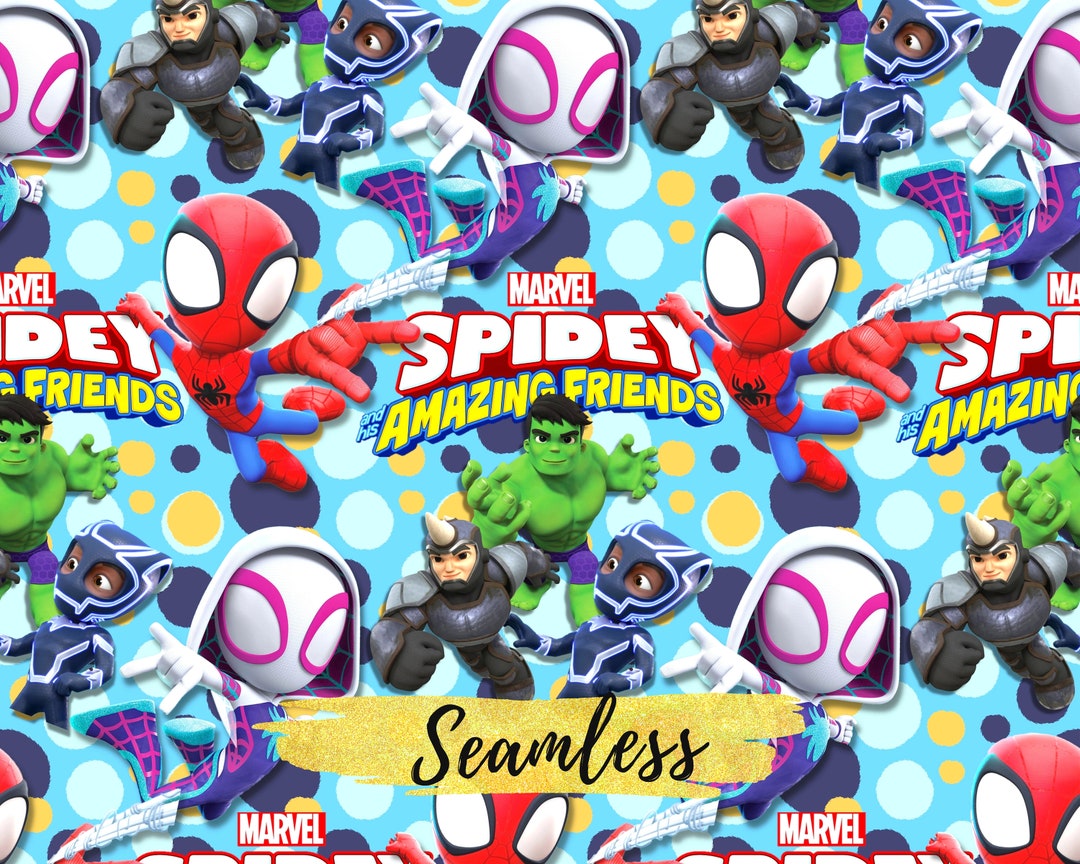 Spidey and His Amazing Friends Seamless Papers, Spidey Digital Papers ...