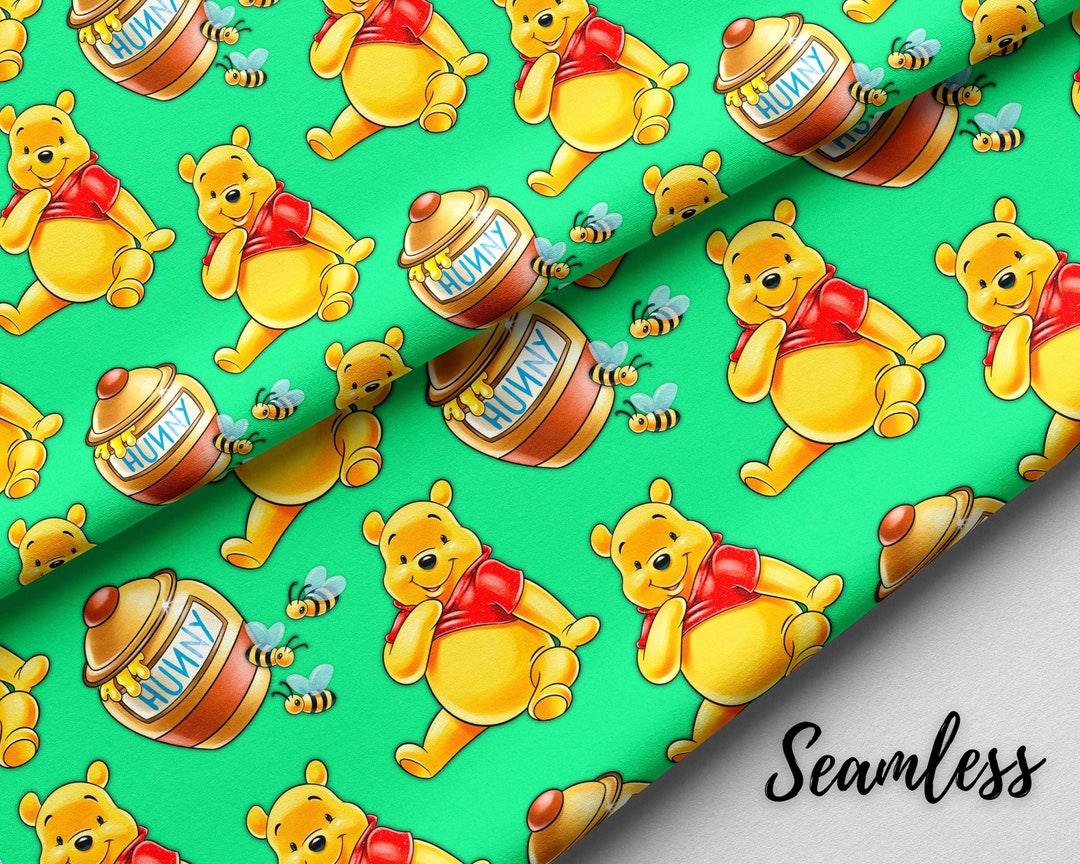 Winnie the Pooh Seamless Papers Winnie Bear Digital Papers - Etsy