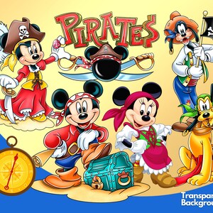 Mickey Pirates Clipart PNG, Mickey Mouse and His Friends, Mickey ...