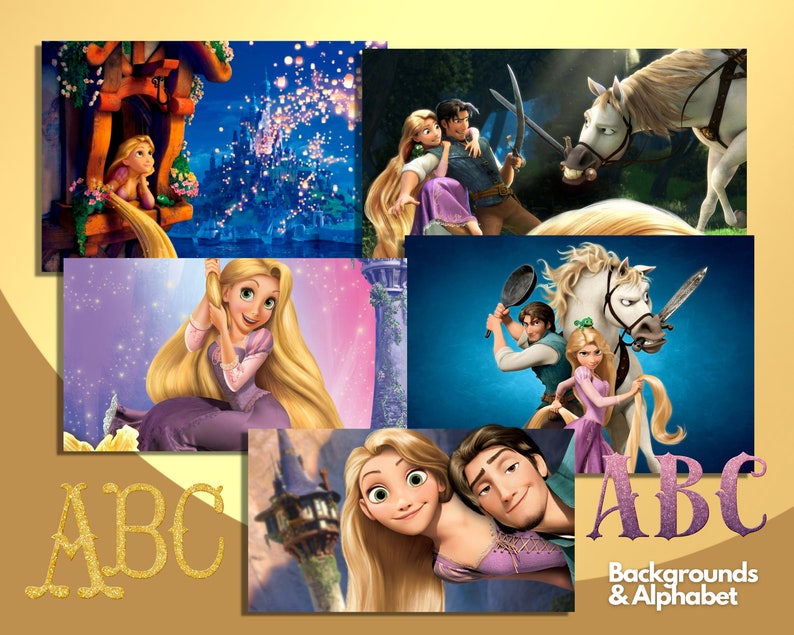 Tangled Clipart PNG, Tangled Layered SVG, Flynn Rider, Rapunzel ...