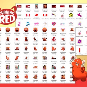 Turning Red Clipart PNG, Turning Red Cake Topper, Birthday Party ...