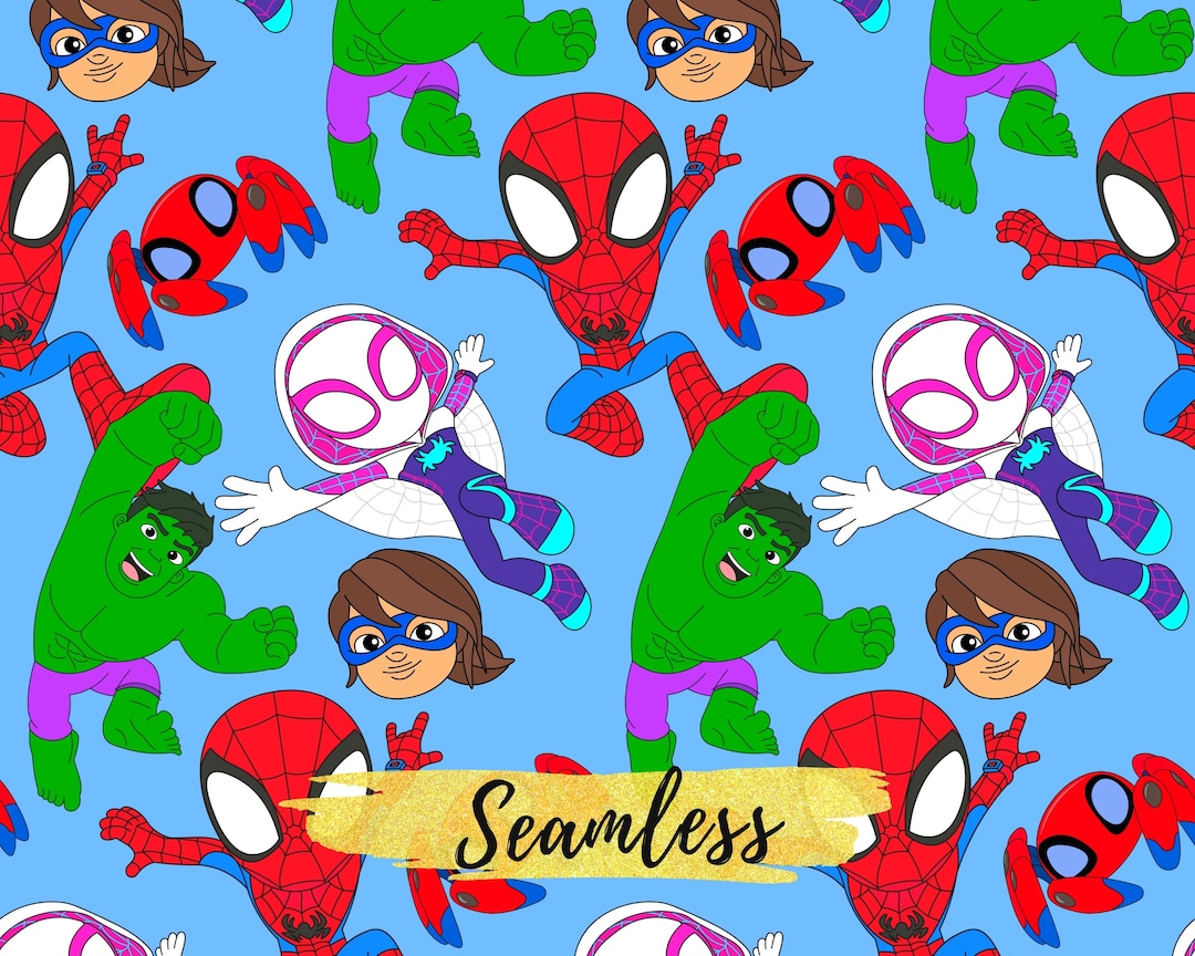 Spidey and His Amazing Friends Seamless Papers Spidey Digital - Etsy