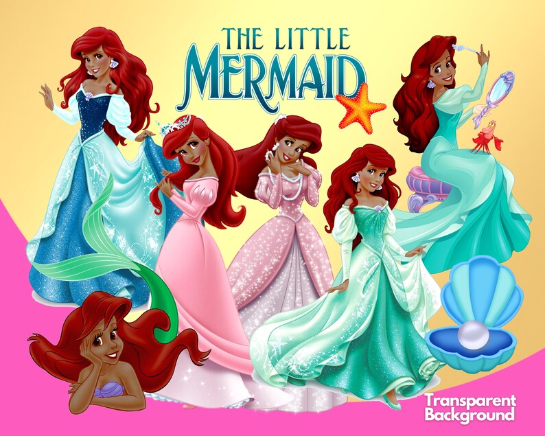 African Little Mermaid Clipart PNG, African American Ariel, Underwater ...