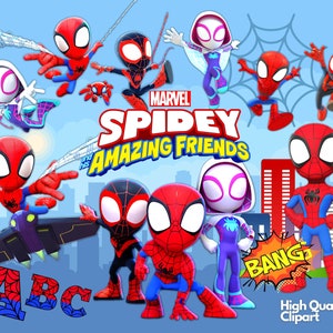 Spidey and His Amazing Friends Clipart PNG, Superhero Spidey, Marvel ...