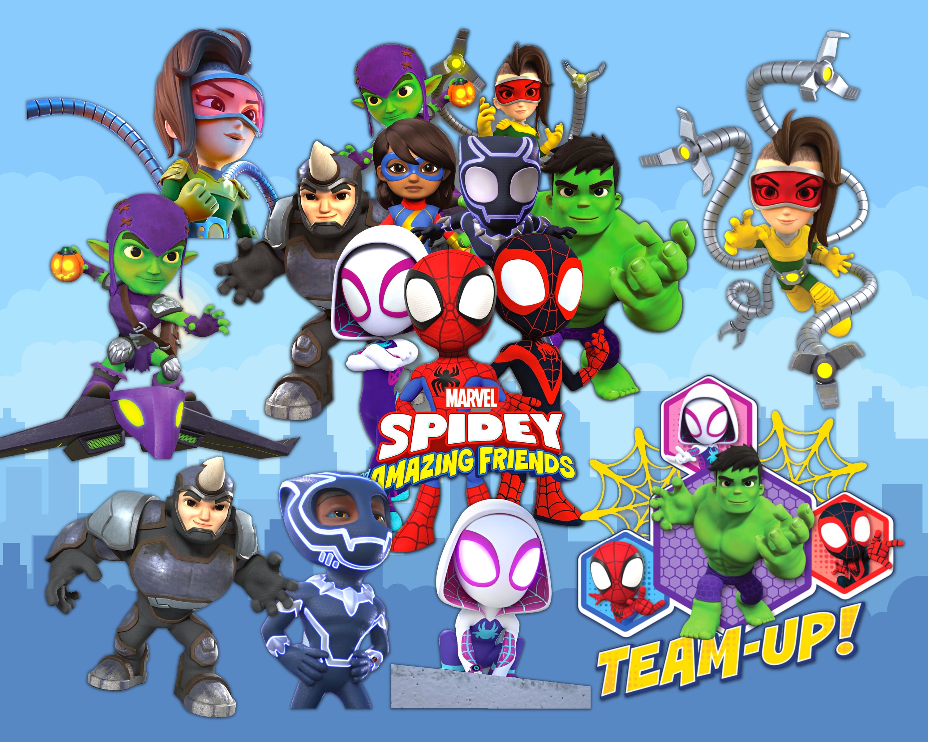 Spidey and His Amazing Friends Clipart PNG Kids Marvel - Etsy Canada
