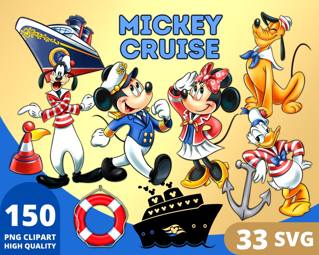 Mickey Cruise Clipart PNG, SVG Bundle, Sea Cruise, Mickey Mouse, Daisy ...