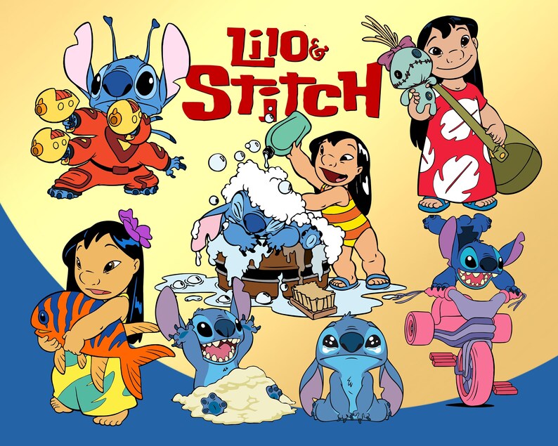 Lilo and Stitch SVG Bundle Lilo and Stitch Clipart PNG - Etsy
