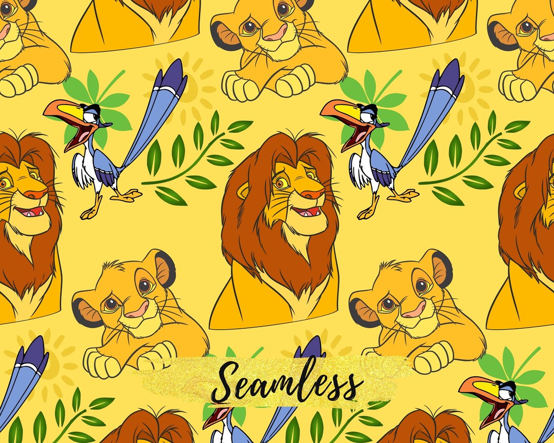 Lion King Seamless Papers Lion Theme Digital Papers Lion - Etsy