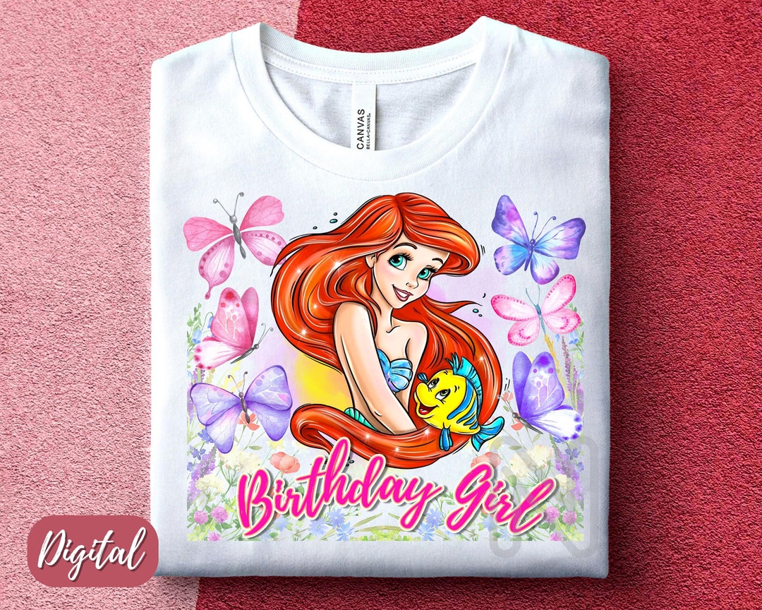 Little Mermaid Sublimation PNG Birthday Girl Shirt Mermaid - Etsy