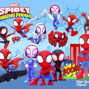 Spidey and His Amazing Friends Clipart PNG, Superhero Spidey, Marvel ...