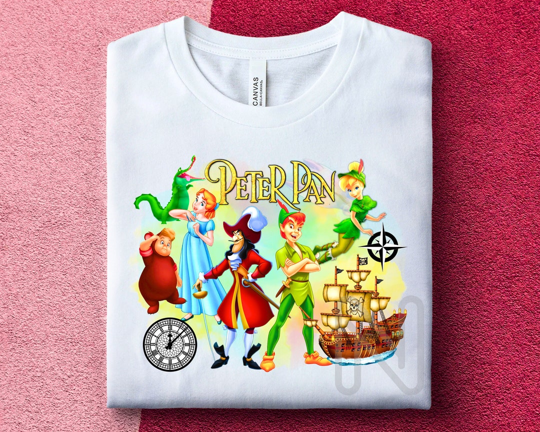 Peter Pan Sublimation PNG, Captain Hook, Tinker Bell, Themed Pirates ...