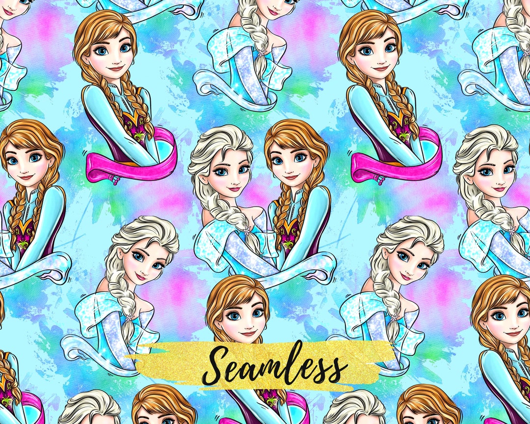 Frozen Seamless Papers, Princess Digital Papers, Princess Frozen Elsa ...