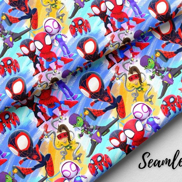 Spidey and Friends Fabrics - Etsy UK