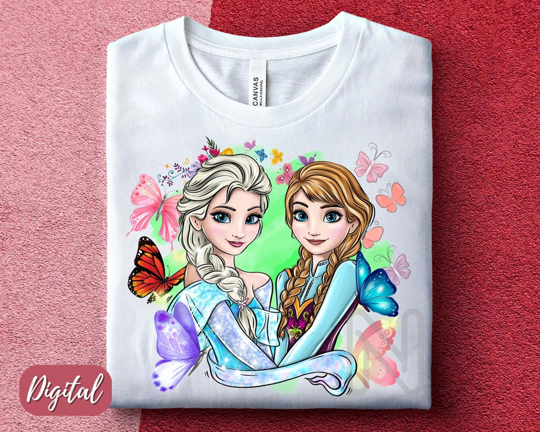 Frozen Elsa and Anna Sublimation PNG, Princess Elsa and Anna, Girls ...