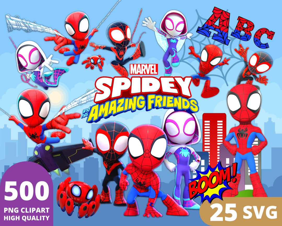 Spidey and His Amazing Friends Clipart PNG, Superhero Spidey, Marvel ...