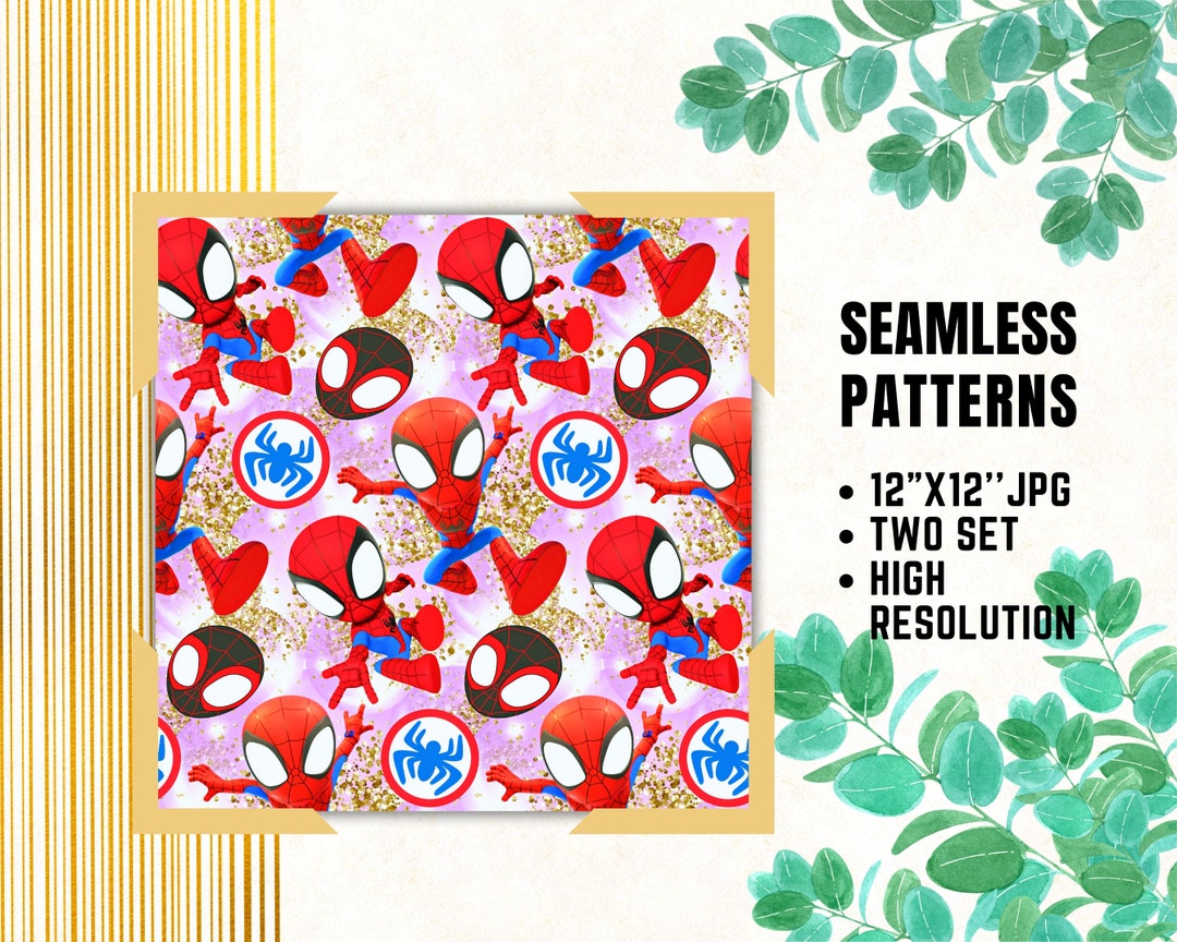 Spidey and His Amazing Friends Seamless Papers, Spidey Digital Papers ...