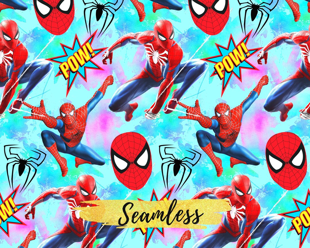 Spider-man Seamless Papers, Marvel Spiderman Digital Papers, Superhero ...