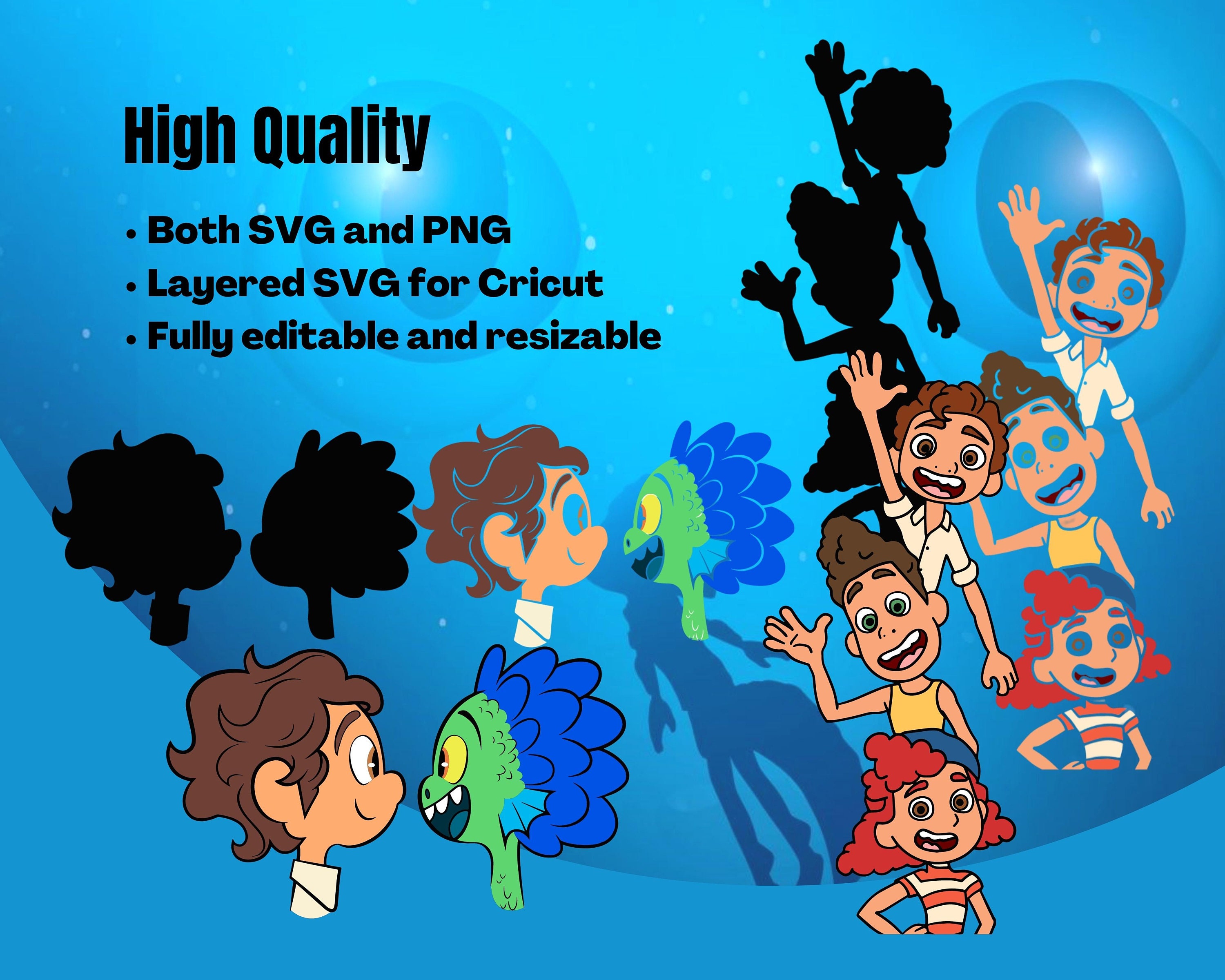 Luca SVG Bundle Luca Clipart PNG Luca Paguro Alberto - Etsy Canada