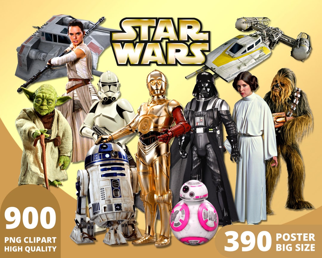Star Wars Clipart PNG, Star Wars Posters, Squad Goal, Darth Vader, Yoda ...