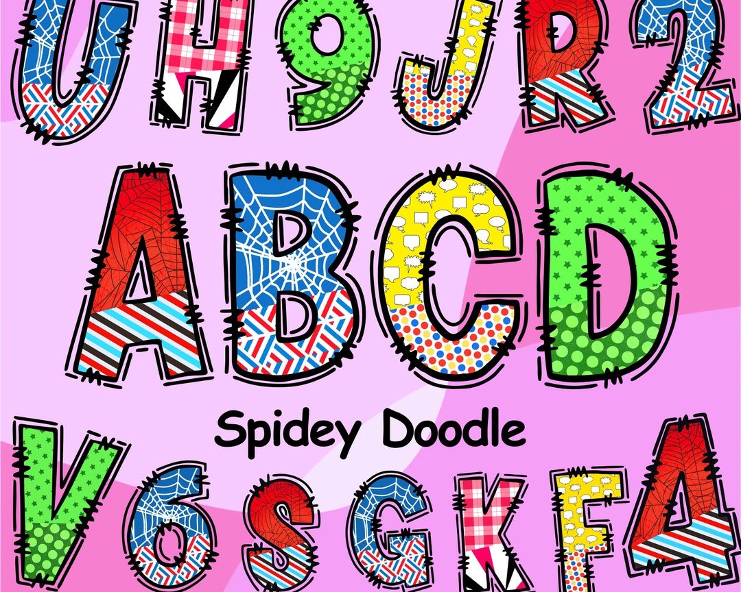 Spidey Doodle Alphabet, Spidey and His Amazing Friends, Superhero ...