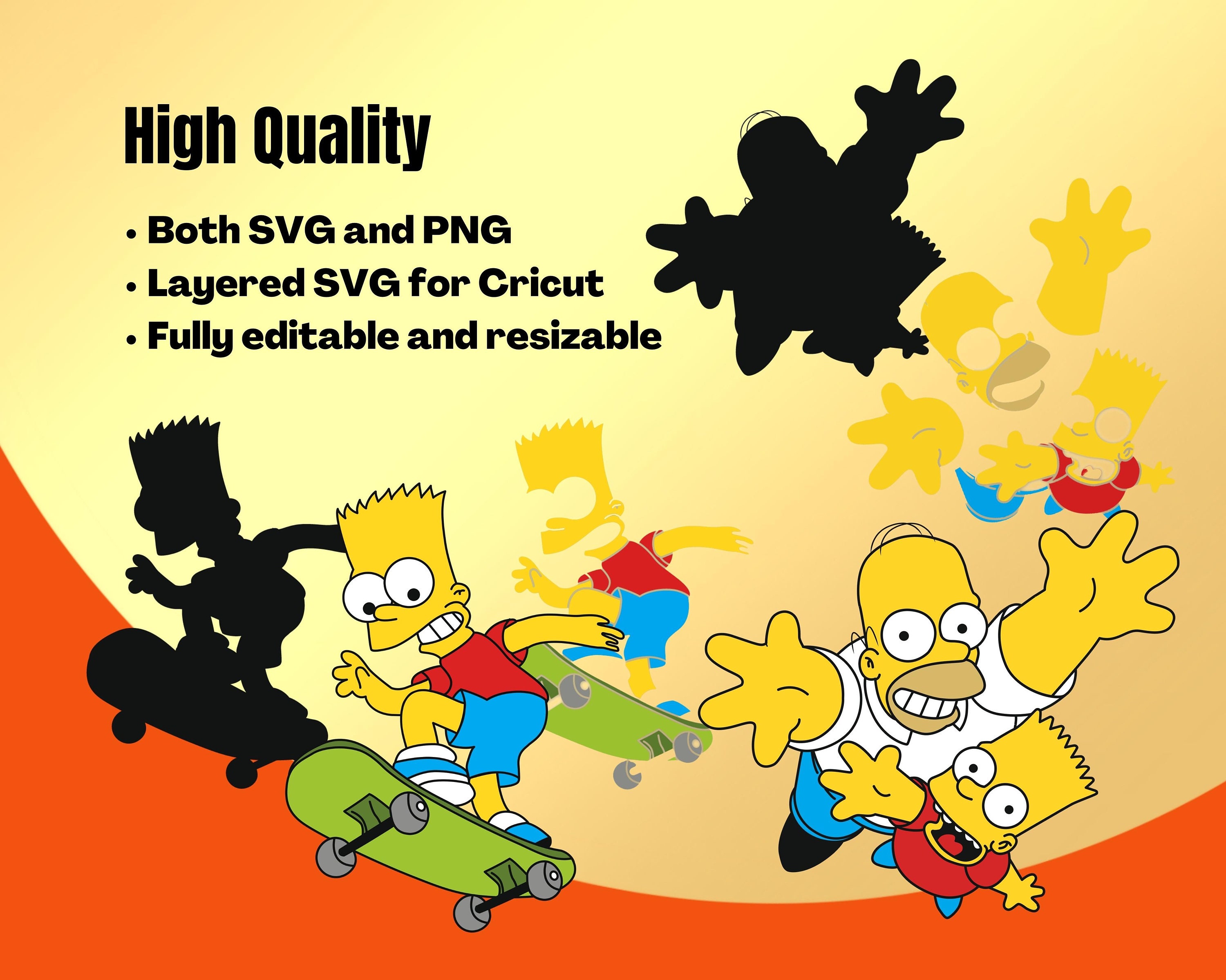 The Simpsons SVG Bundle, Simpsons Clipart PNG, the Simpsons Family ...