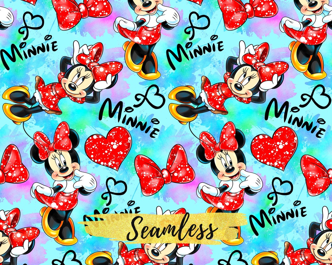 Minnie Mouse Seamless Papers, Minnie Digital Papers, Girls Birthday ...