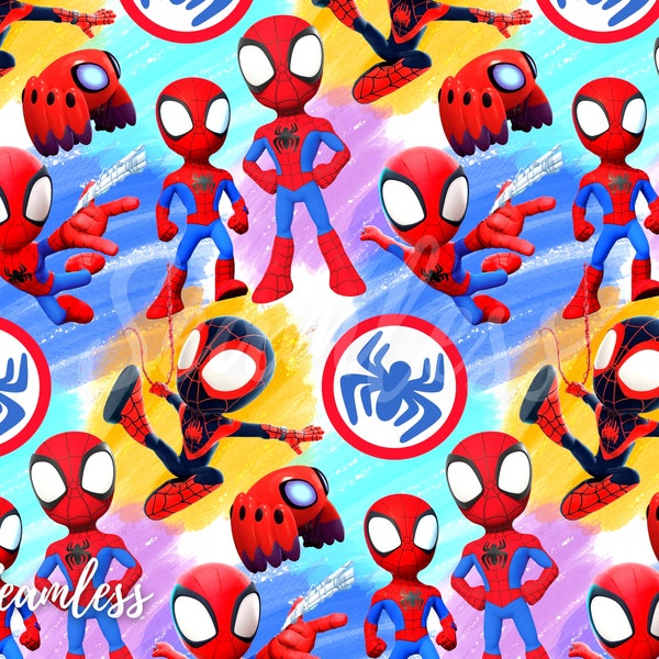 Spidey and his amazing friends seamless - Etsy Österreich