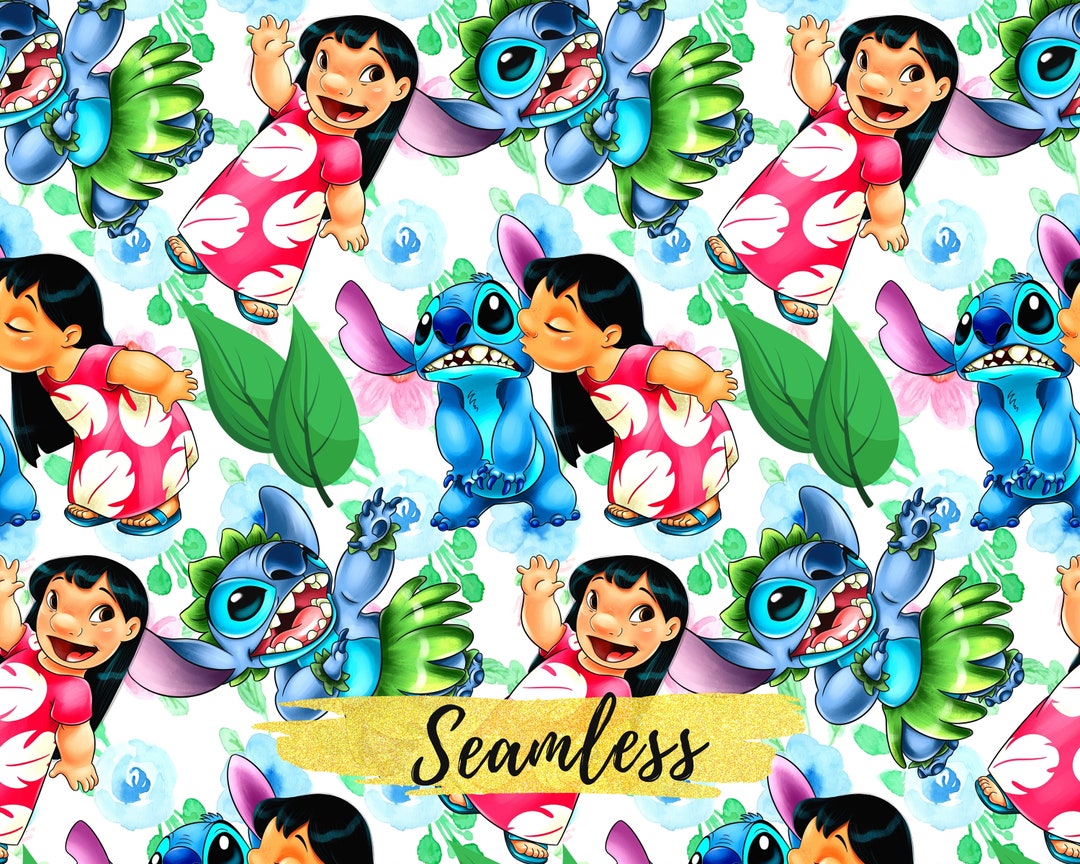 Lilo and Stitch Seamless Papers, Stitch Digital Papers, Birthday Gift ...
