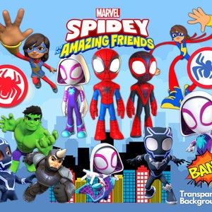 Spidey and His Amazing Friends Clipart PNG, Superhero Spidey, Marvel ...