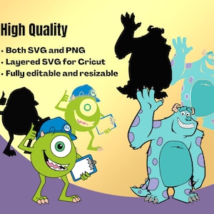 Monsters SVG Bundle, Monsters Clipart PNG, Monsters Birthday Cut Files ...