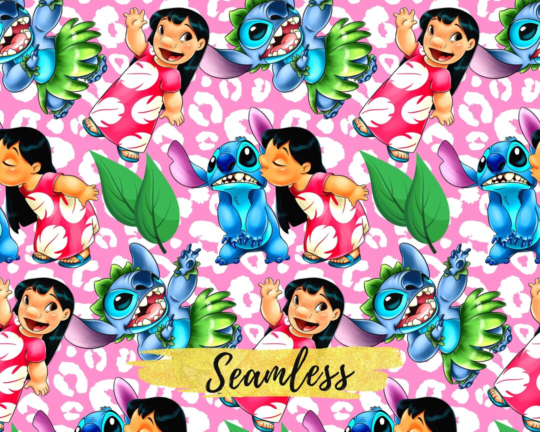 Lilo and Stitch Seamless Papers, Stitch Digital Papers, Birthday ...
