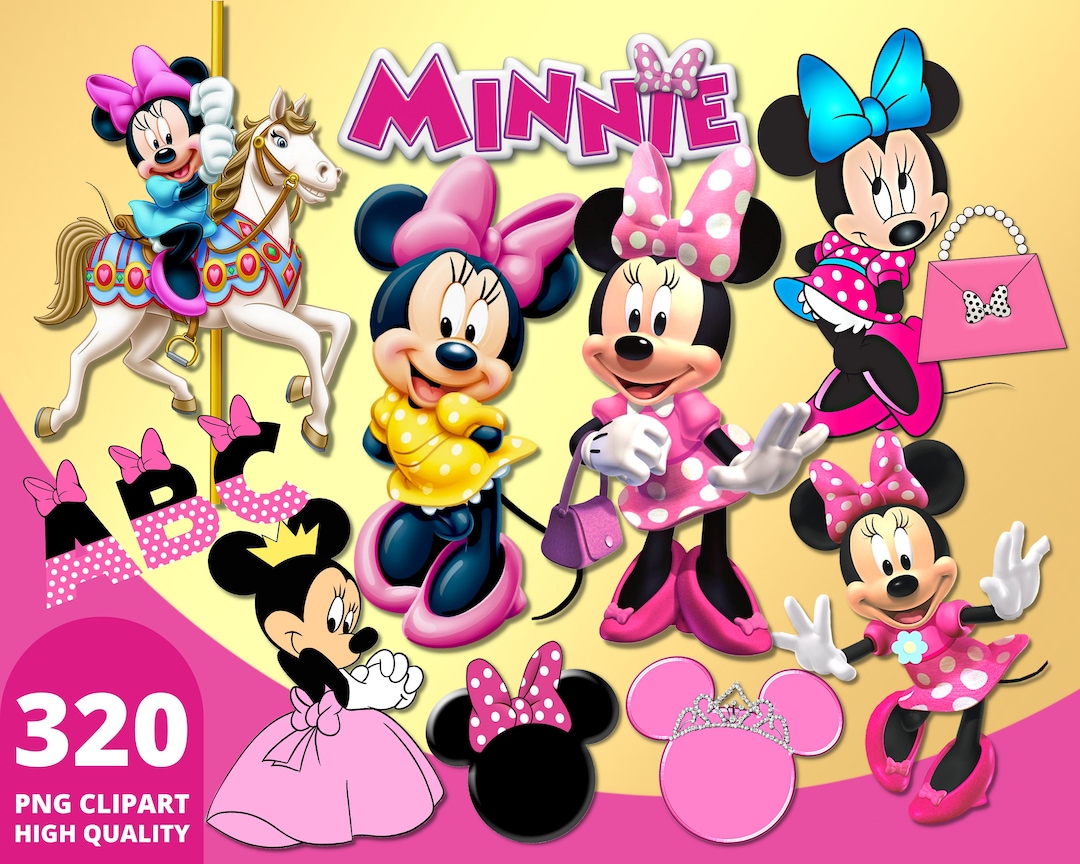 Minnie Mouse Pink Clipart PNG, Minnie Mouse Gifts, Minnie Shirt ...
