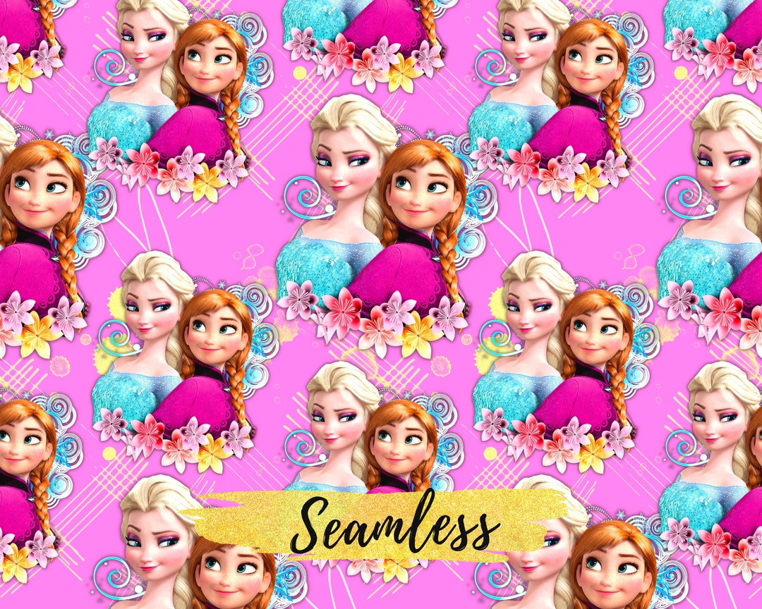 Frozen Seamless Papers, Princess Digital Papers, Princess Frozen, Elsa ...