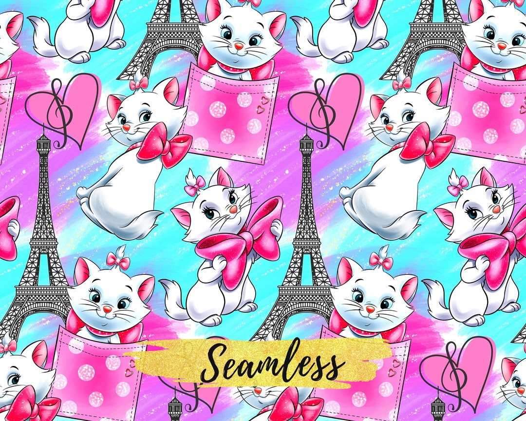 Aristocats Seamless Papers, Marie Cat Digital Papers, Aristo Cats ...