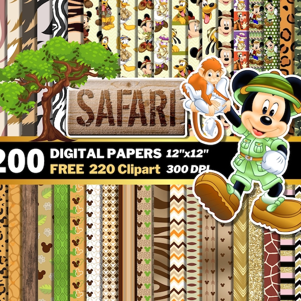 Safari Digital Paper - Etsy
