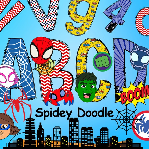 Spidey and his amazing friends birthday letters - Etsy España