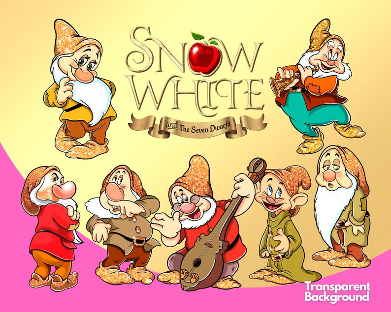 Snow White Watercolor Clipart PNG, the Princess and the Dwarf, Poisoned ...
