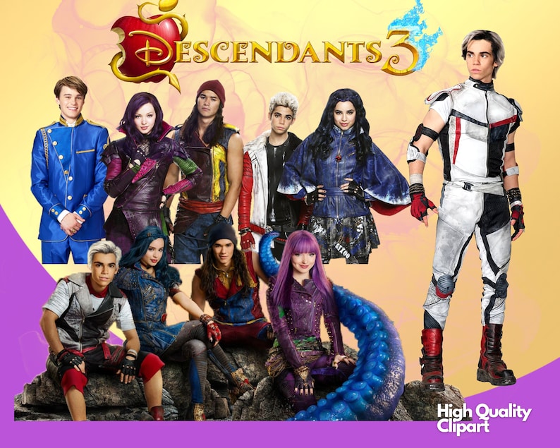 Descendants Clipart PNG, Descendants Party, Birthday Gifts, Iron on ...