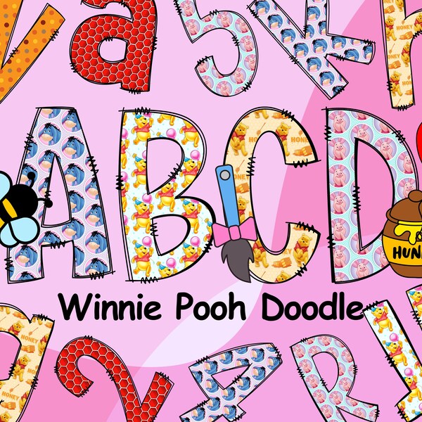 Winnie Pooh Letters - Etsy