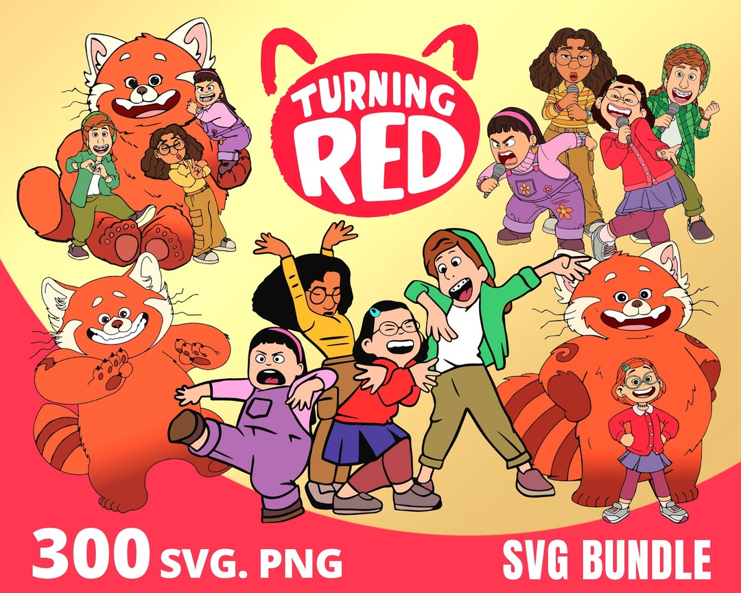 Turning Red SVG Bundle, Turning Red Clipart PNG, Mei Lee Cut Files ...