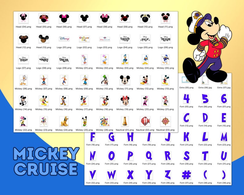 Mickey Cruise Clipart PNG, SVG Bundle, Sea Cruise, Mickey Mouse, Daisy ...