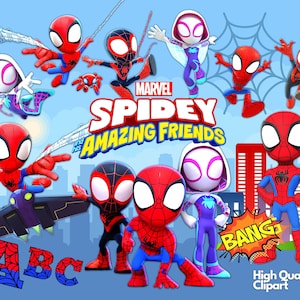 Spidey and His Amazing Friends Clipart PNG, Superhero Spidey, Marvel ...