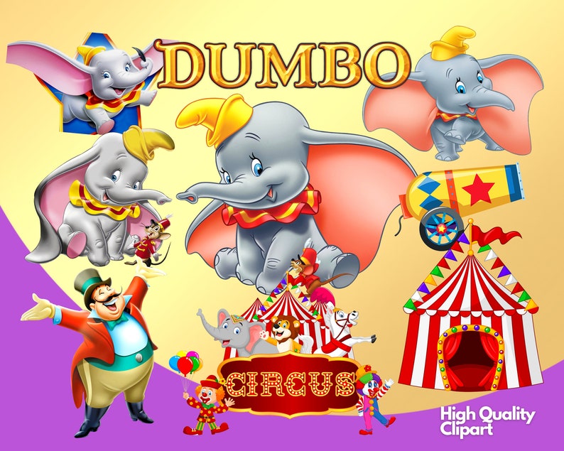 Dumbo PNG Clipart Dumbo SVG Bundle Dumbo Baby Shower - Etsy Australia