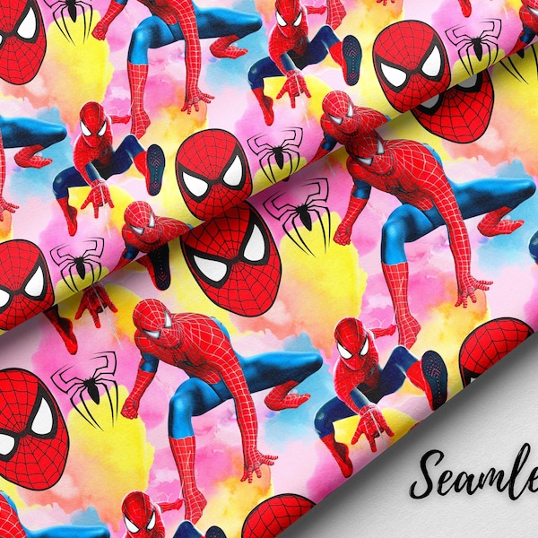 Spiderman Fabric - Etsy