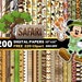 Mickey Safari Digital Papers, Mickey Safari Clipart PNG, Safari ...