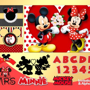 Minnie Mouse Red Clipart PNG, Minnie Mouse Sublimation, Minnie Birthday ...