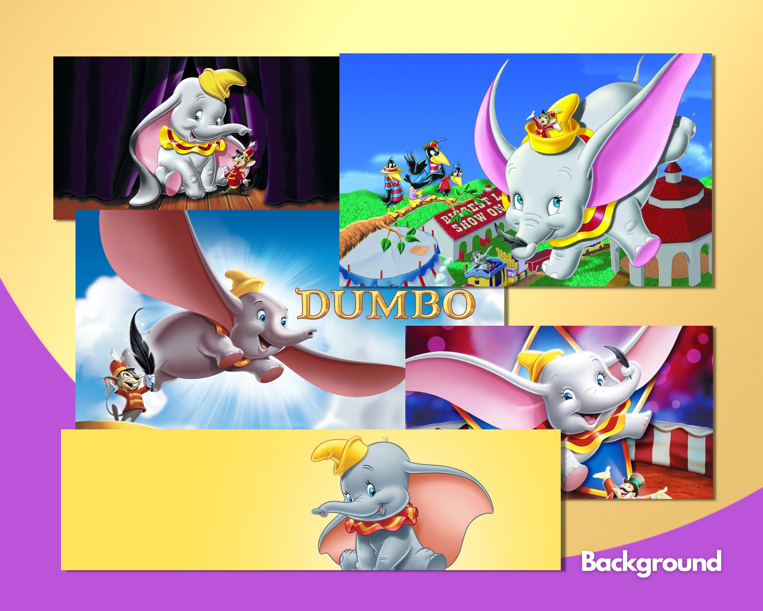 Dumbo PNG Clipart Dumbo SVG Bundle Dumbo Baby Shower - Etsy Canada