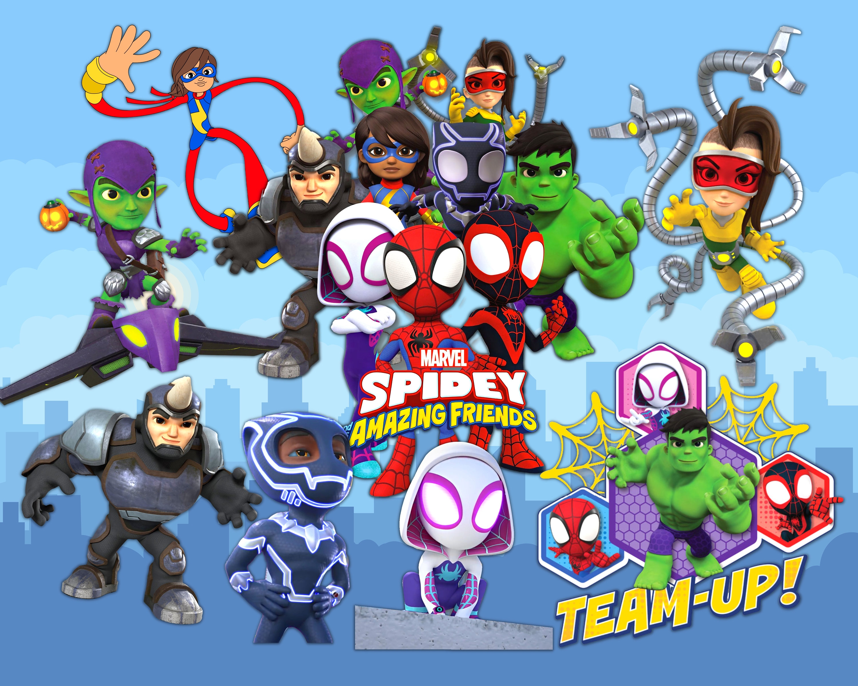 Spidey and His Amazing Friends Clipart PNG Spidey Superhero - Etsy ...