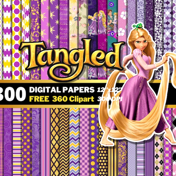 Princess Rapunzel Wrapping Paper - Etsy